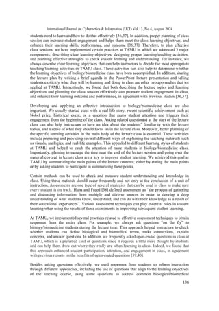 Reforming Biological/Biomedical Science Teaching and Education: A ...