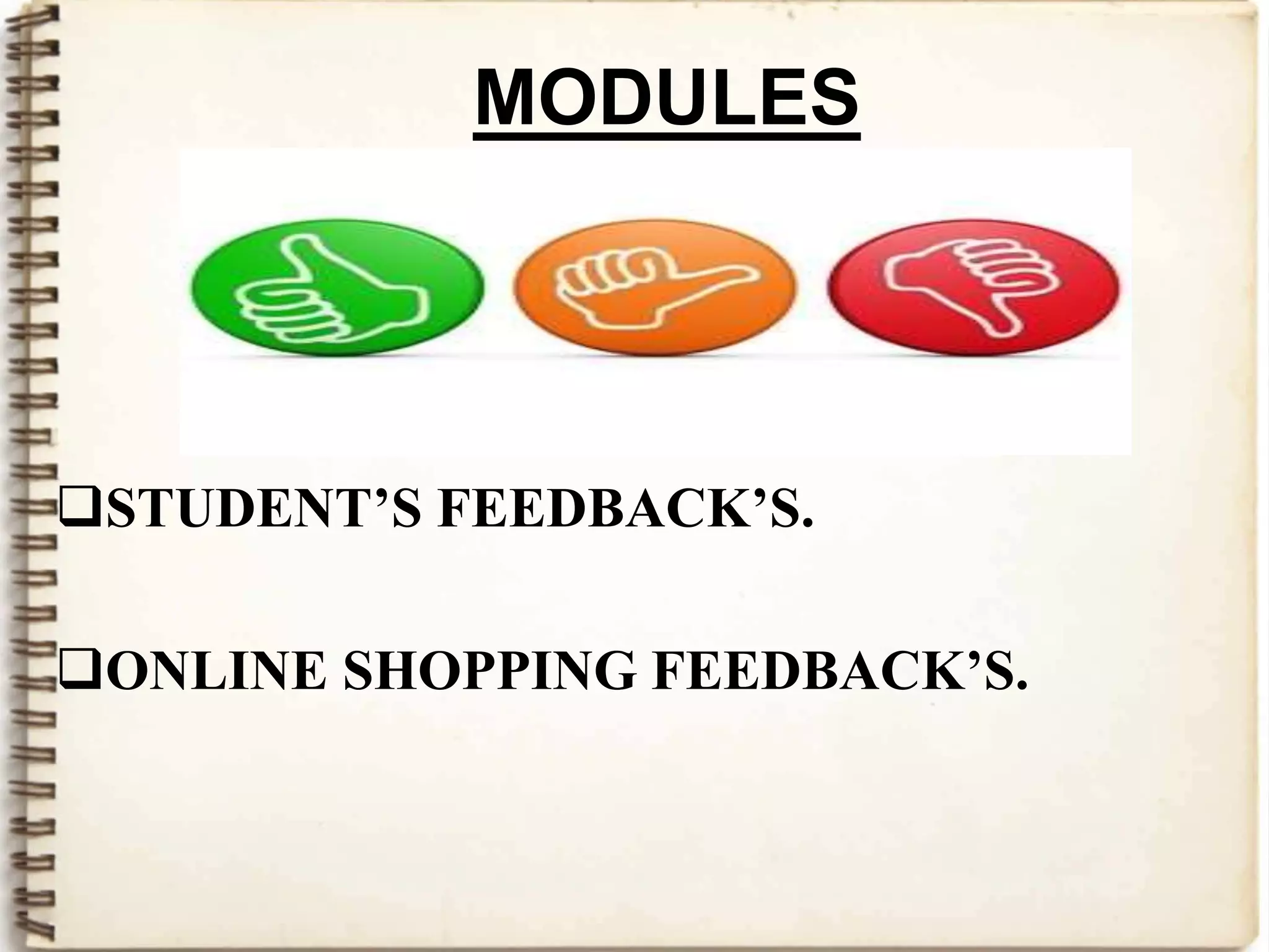 on line feedback system | PPTX