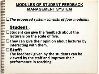 on line feedback system | PPTX
