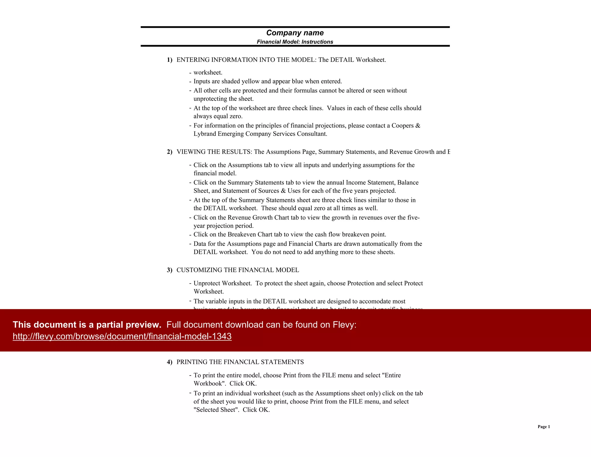 Integrated Financial Model - Business Performance | PPT