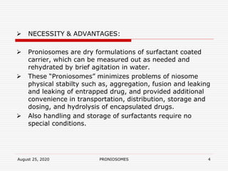 PRONIOSOMES- A NOVEL VESICULAR DRUG DELIVERY SYSTEM | PPT