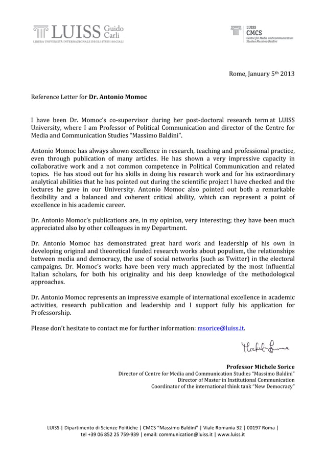 ref_lett_antonio_Michele Sorice | PDF