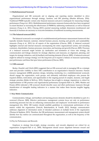 Implementing and Monitoring the HR Operating Plan: A Conceptual ...