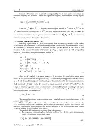 Underwater Target Tracking Using Unscented Kalman Filter | PDF | Digital Audio | Computer ...