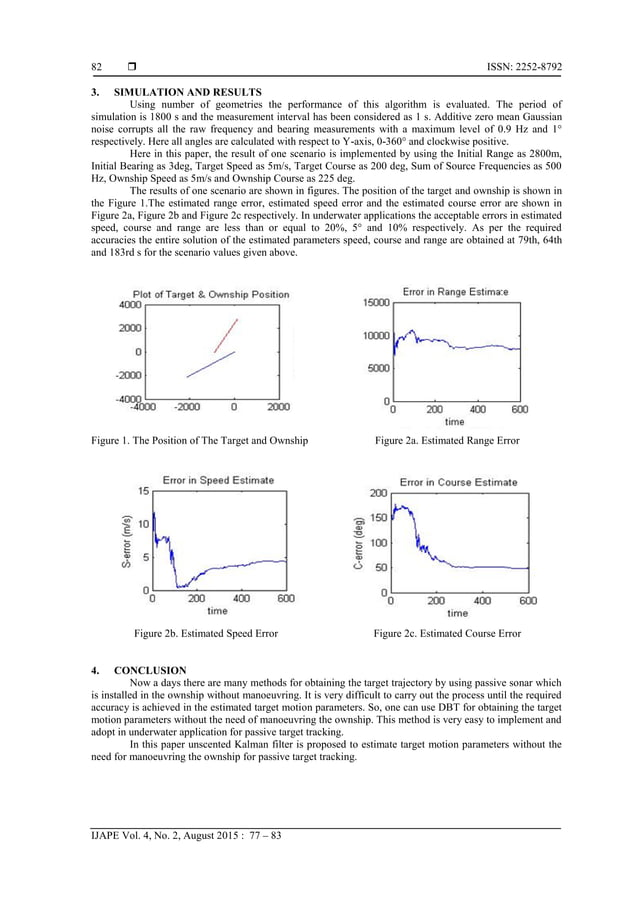 Underwater Target Tracking Using Unscented Kalman Filter | PDF Underwater Target Tracking Using Unscented Kalman Filter | PDF