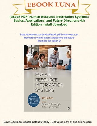 (eBook PDF) Human Resource Information Systems: Basics, Applications ...
