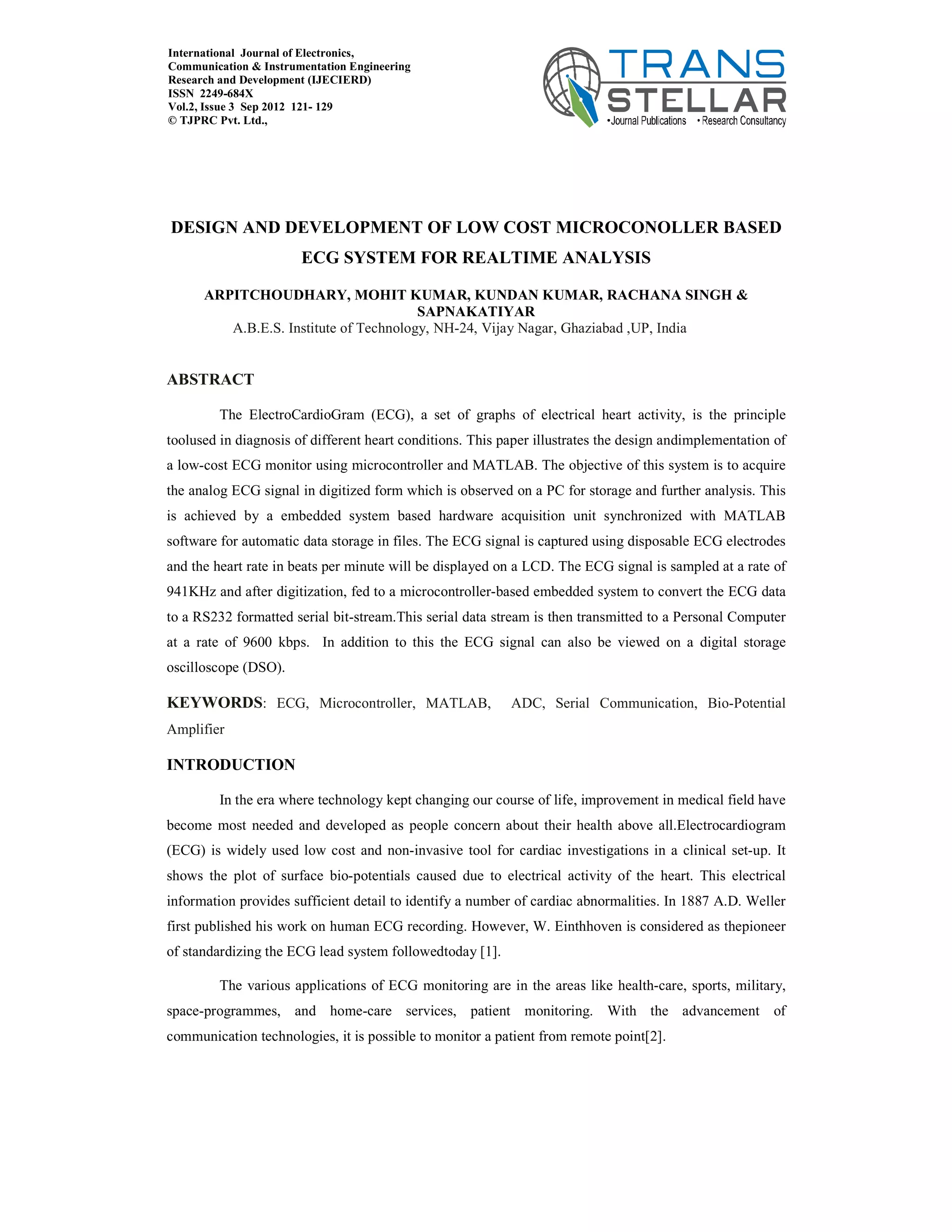 -1348064572-13. electronics - ijeceierd - design and - sapna katiyar - unpaid | PDF