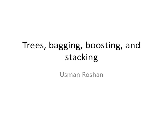 Using Tree algorithms on machine learning | PPT
