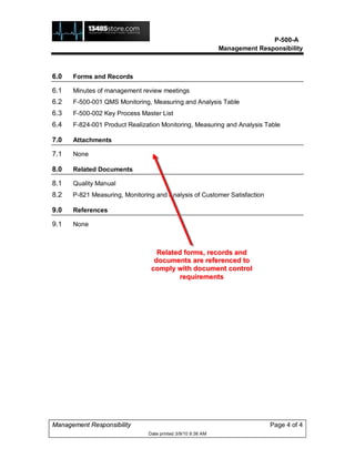 Sample ISO 13485 Quality Manual & Procedures Package | PDF