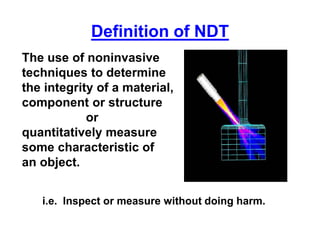 Non Destructive Testing (NDT) | PDF