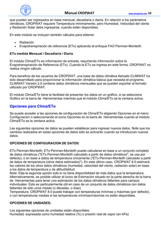 134972577 manual-cropwat-8-0-espanol | PDF