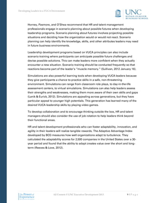 Developing Leaders in a VUCA Environment | PDF