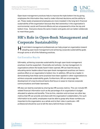 Embracing Open–Book Management to Fuel Employee Engagement and ...