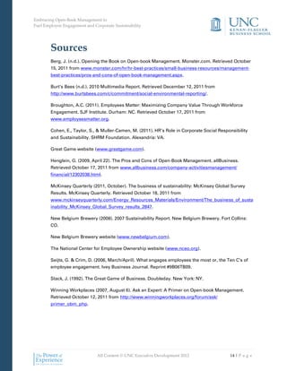 Embracing Open–Book Management to Fuel Employee Engagement and Corporate Sustainability | PDF ...