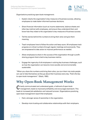 Embracing Open–Book Management to Fuel Employee Engagement and ...