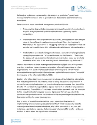 Embracing Open–Book Management to Fuel Employee Engagement and ...