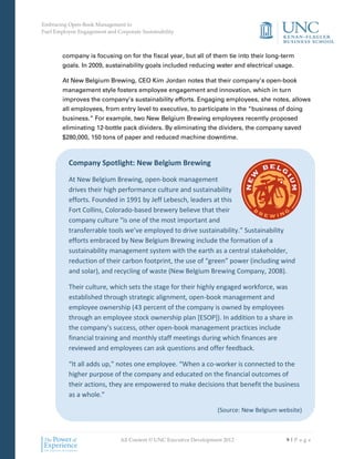 Embracing Open–Book Management to Fuel Employee Engagement and Corporate Sustainability | PDF ...