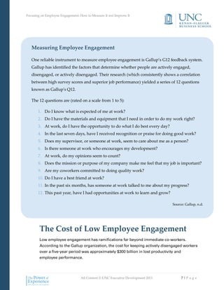 Focusing on Employee Engagement: How to Measure and Improve It | PDF