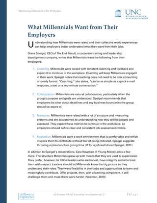 Maximizing Millennials in the Workplace | PDF