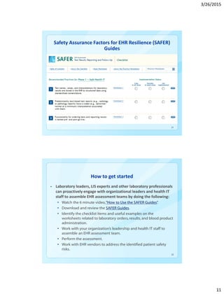 4A-2015 April CLMA LabHIT SAFER PPT | PDF