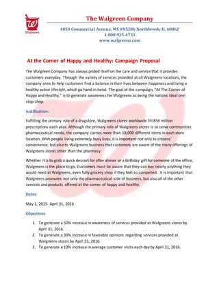 Walgreens- Complete Campaign | DOCX