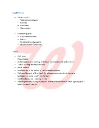 Walgreens- Complete Campaign | DOCX
