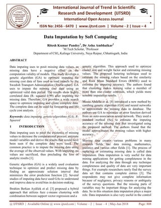 Data Imputation by Soft Computing | PDF