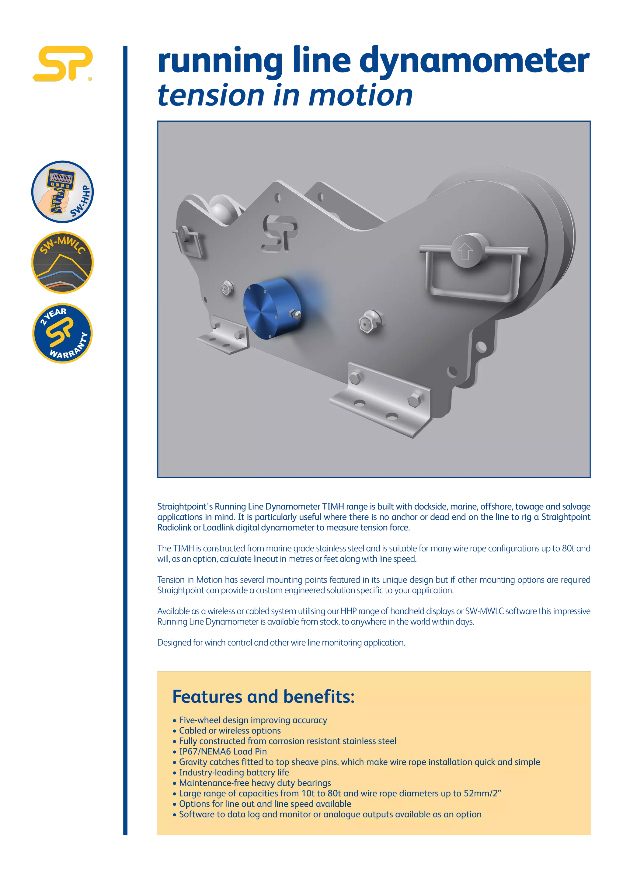 Running Line Wire Rope monitors - dynamometer / tensiometer | PDF