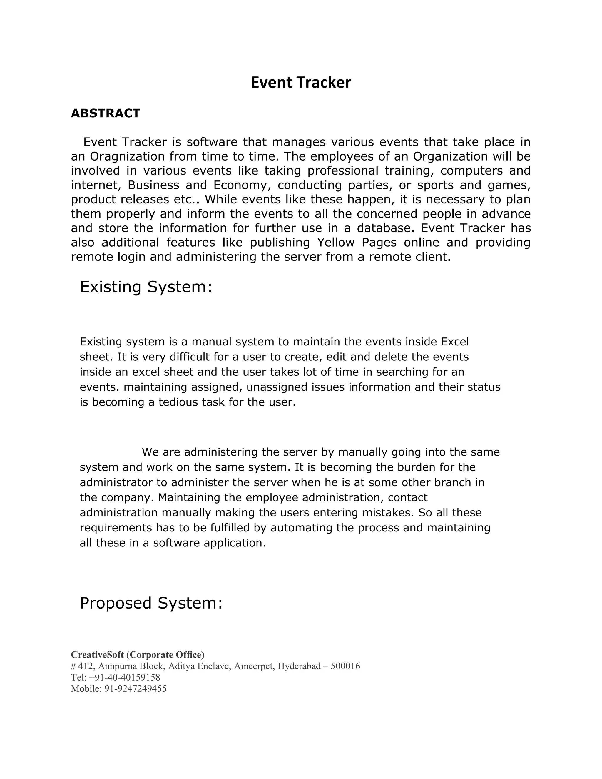 Event Tracker Abstract 2017 | PDF