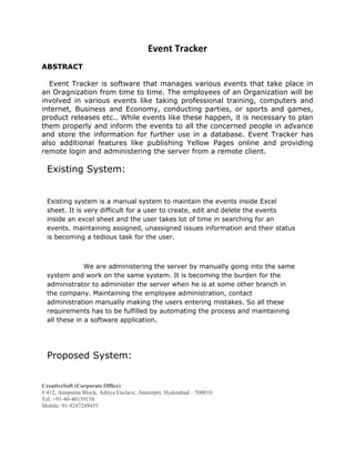 Event Tracker Abstract 2017 | PDF