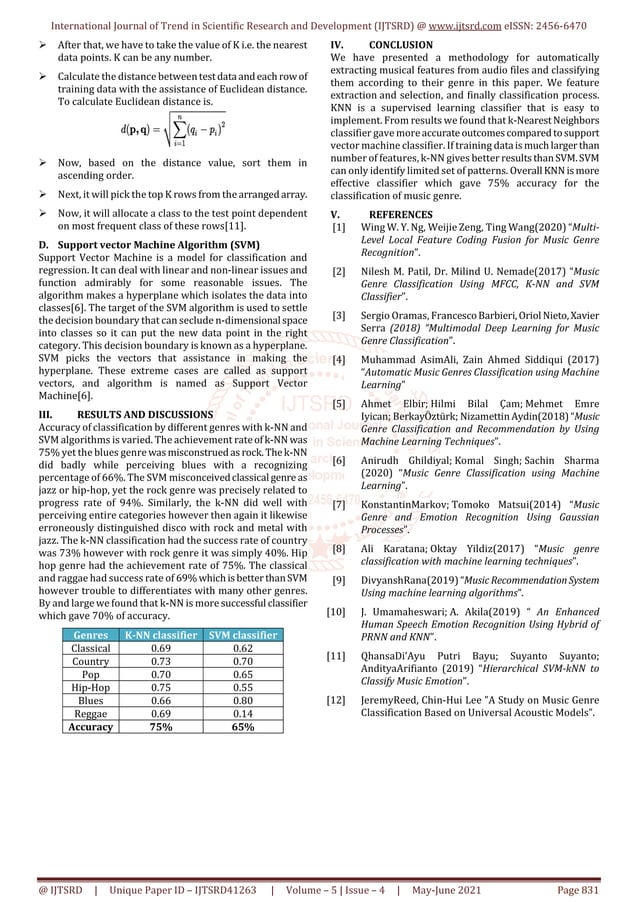 Music Genre Classification using Machine Learning | PDF