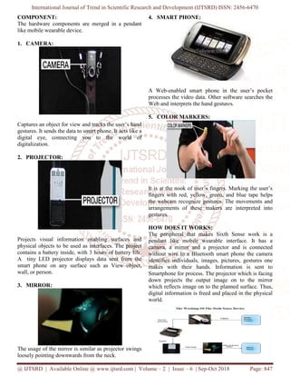 Sixth Sense Technology | PDF