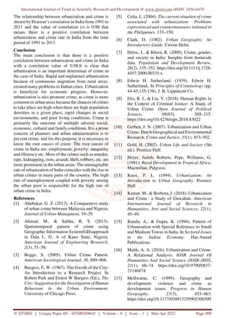 Urbanization and Crime in India A Temporal Analysis from 1991 to 2011 ...