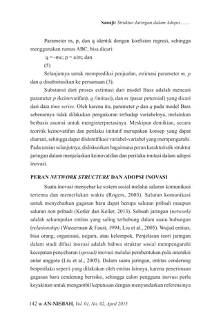 STRUKTUR JARINGAN DALAM ADOPSI INOVASI: STUDI KONSEPTUAL | PDF