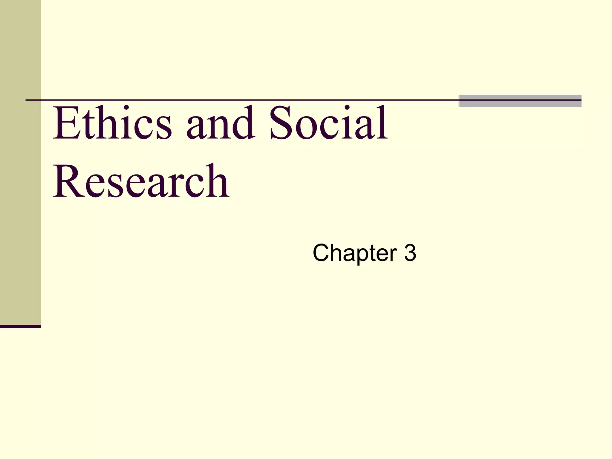 ethical and social research | PPT
