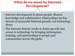 DEVELOPMENT OF INTERNET BY SAIKIRAN PANJALA | PPTX