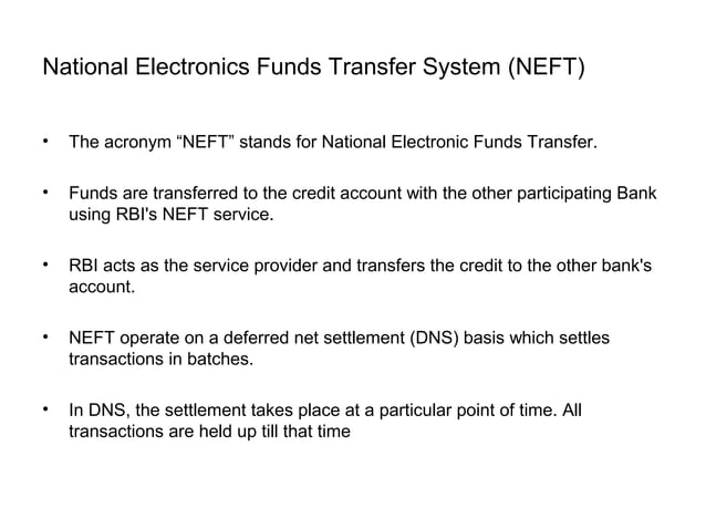 NEFT and RTGS | PPT | Stocks and Bonds | Personal Investing