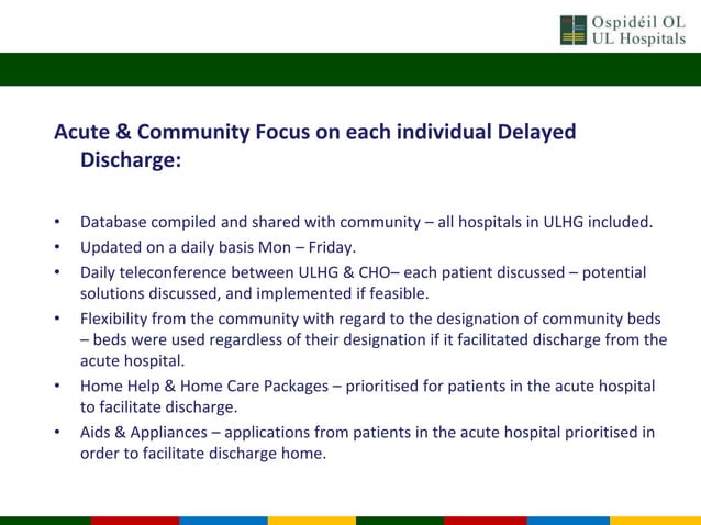 Tina Fitzgerald, Bed Manager, ULHG | PPTX