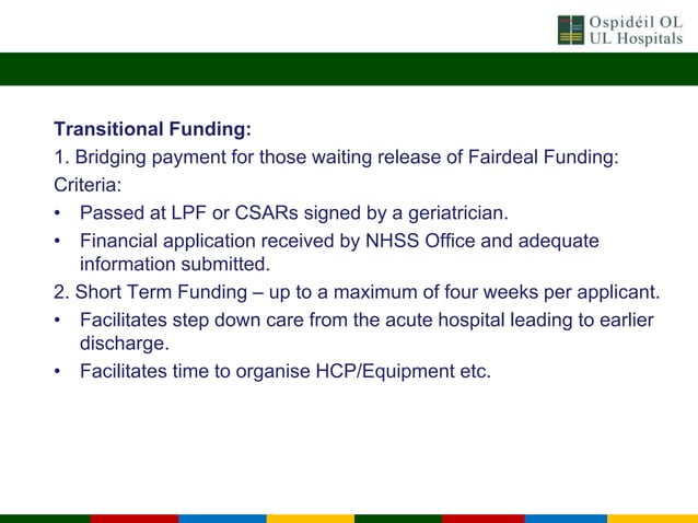 Tina Fitzgerald, Bed Manager, ULHG | PPTX