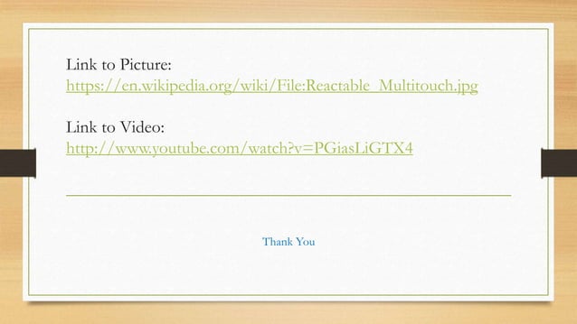 Tangible User Interface | PPT | Free download
