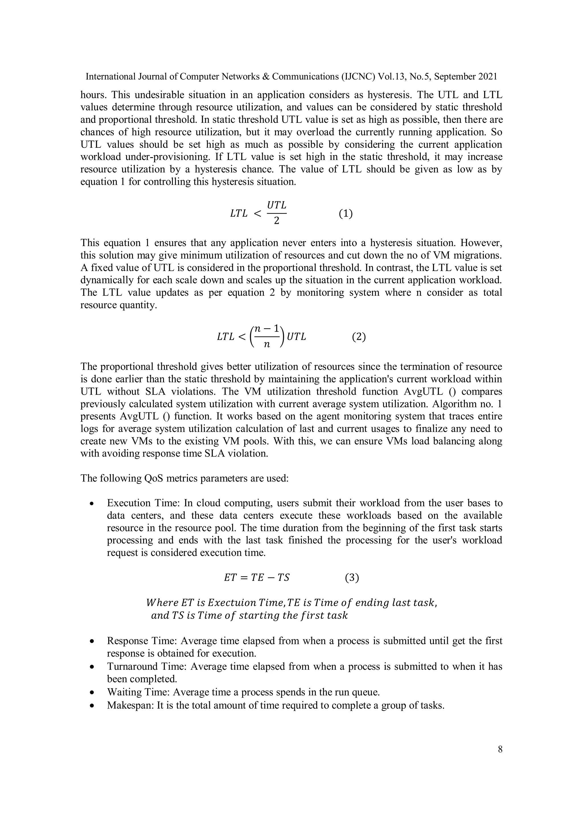THRESHOLD BASED VM PLACEMENT TECHNIQUE FOR LOAD BALANCED RESOURCE PROVISIONING USING PRIORITY ...