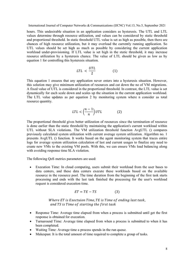 THRESHOLD BASED VM PLACEMENT TECHNIQUE FOR LOAD BALANCED RESOURCE PROVISIONING USING PRIORITY ...