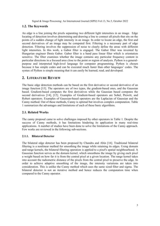 IMPROVED EDGE DETECTION USING VARIABLE THRESHOLDING TECHNIQUE AND CONVOLUTION OF GABOR WITH ...