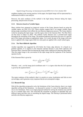 IMPROVED EDGE DETECTION USING VARIABLE THRESHOLDING TECHNIQUE AND CONVOLUTION OF GABOR WITH ...