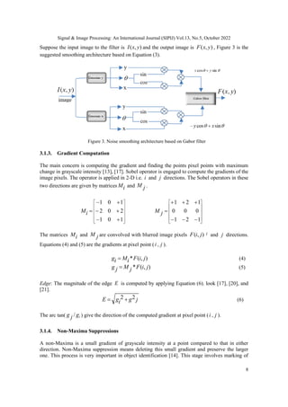 IMPROVED EDGE DETECTION USING VARIABLE THRESHOLDING TECHNIQUE AND CONVOLUTION OF GABOR WITH ...