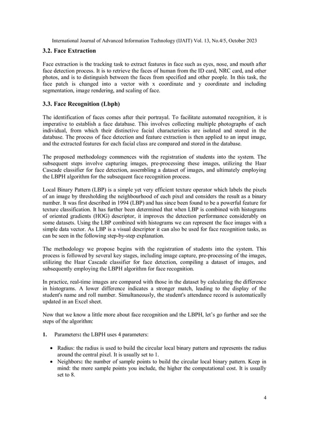 CAMPUS MANAGEMENT SYSTEM WITH ID CARD USING FACE RECOGNITION WITH LBPH ...