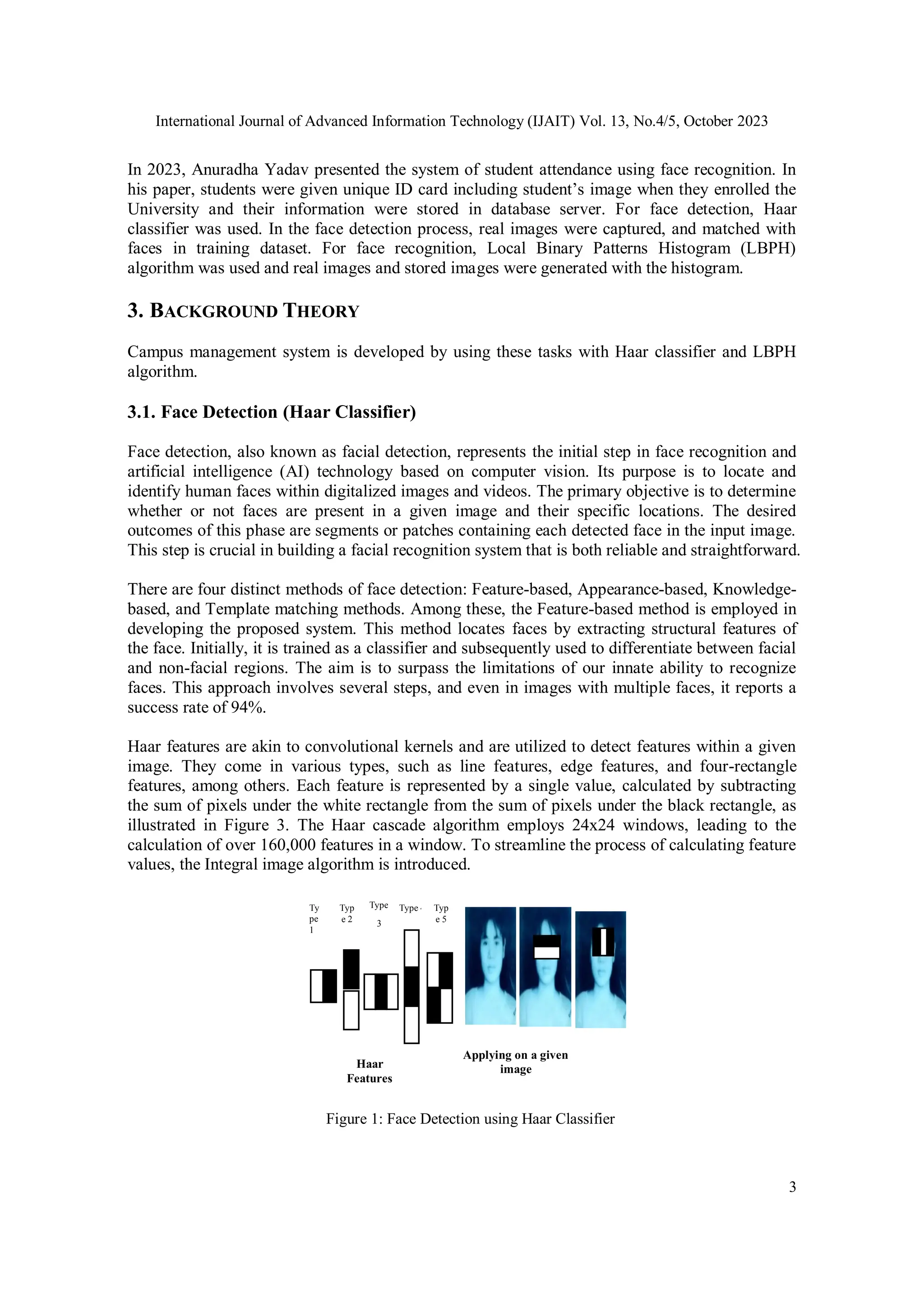 CAMPUS MANAGEMENT SYSTEM WITH ID CARD USING FACE RECOGNITION WITH LBPH ALGORITHM | PDF