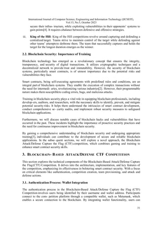 BLOCK-AD: BLOCKCHAIN ATTACK-DEFENSE CTF COMPETITION FOR NEXT-WEB3 SECURITY | PDF