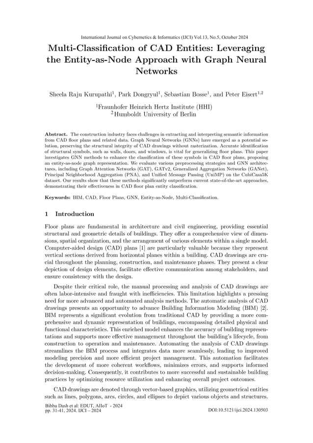 Multi Classification Of Cad Entities Leveraging The Entity As Node Approach With Graph Neural