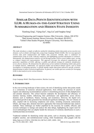 Similar Data Points Identification with LLM: A Human-in-the-Loop Strategy Using Summarization ...